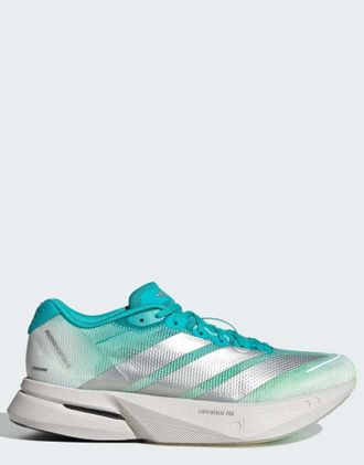 adidas Adizero boston 13 Laufschuhe in Hi-Res Aqua / Mattsilber-Blau