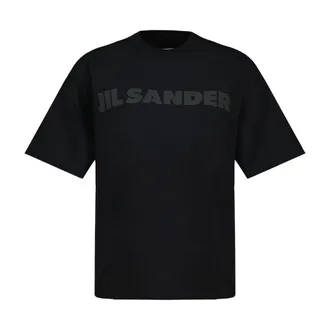 Jil Sander Unisex Cotton Crew-Neck T-Shirt Black