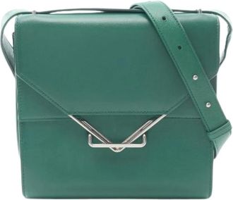 Bottega Veneta Pre-owned The Clip Leather Shoulder Bag - Femme - Pre-owned - Vert - Taille: ONE Size