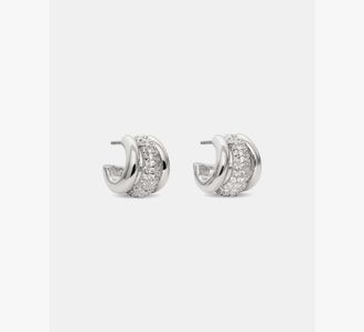Kate Spade New York Tiny Twinkles Pave Trio Huggies