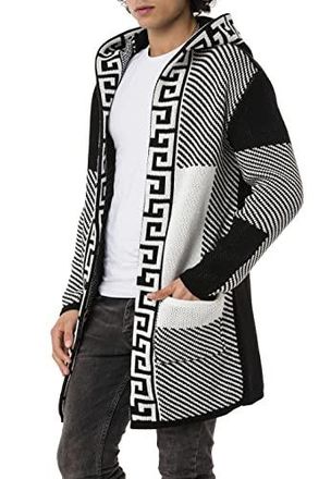 Red Bridge Red Bridge Cardigan demi-saison pour homme Noir/blanc, Schwarz-weiß, XXL