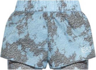 Emporio Armani Emporio Armani Ea7, Femme, Sport, Bleu, Taille: 40 FR Shorts Athl&egrave;te Dynamique en Tissu Technique Ventus7