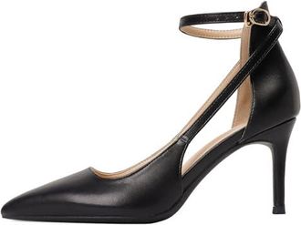 Generic Qynthra Escarpins &agrave; Talon Aiguille inspir&eacute;s d&eacute;nud&eacute; pour Femme - Bout Pointu avec contrefort & Bride Cheville enveloppante, pour Mariage et &eacute;v&eacute;nements 