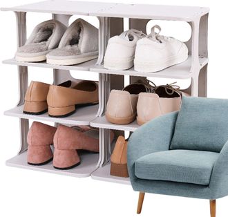 Generic Stapelbarer Organizer In Turm Form,Vertikale Schuhablage | F&uuml;r Flur Eingang Badezimmer Balkon Wohnzimmer