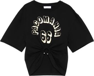 Paco Rabanne ring-detail T-shirt - Schwarz