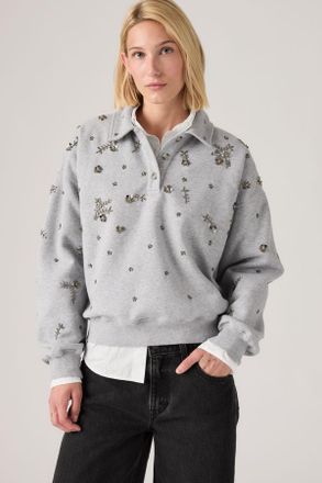 Levi's Vintage Polo-Sweatshirt mit Verzierung - Damen - Grau / Grau