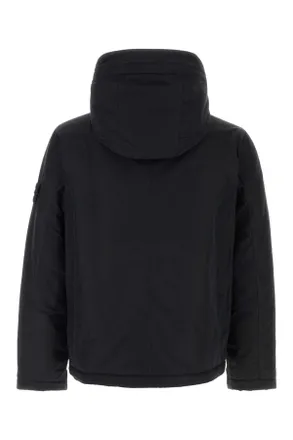 Stone Island Mens Black Polyester Blend Padded Jacket Giubbini