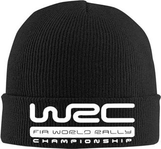 Generic Casquette Homme, Texte WRC et Logo Sport Rallye Hommes, Casquette tricot&eacute;e Unisex Hommes, Bonnet, Chaleur Thermique Hiver No&euml;l Cadeau de Cyclisme en P