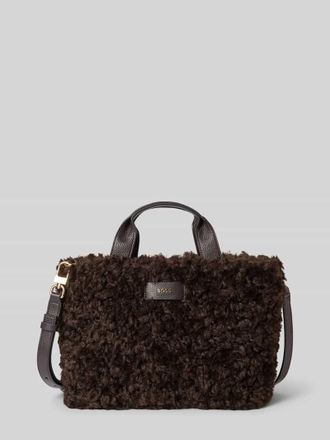 HUGO BOSS Umh&auml;ngetasche mit weichem Teddyfell-Design