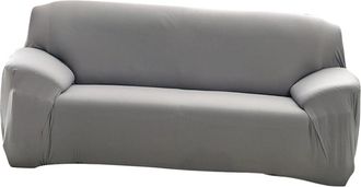 Angoily Elastischer Sofabezug Sitzer Rutschfester Universeller Couchschutz Vollumhüllend Faltenresistent Superweich Pflegeleicht Strapazierfähig Grauer Sofasc