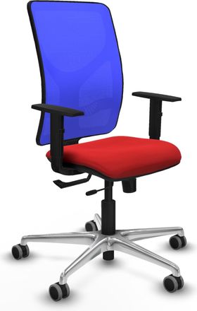 Piqueras y Crespo Telearbeitsstuhl mit 1D-Armlehnen, h&ouml;henverstellbare Lendenwirbelst&uuml;tze, ausgestattet mit Syncro/Traslack und Schneideschaum, mit Rollen von 65 mm, Pa