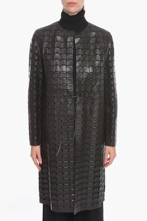 Bottega Veneta Mantel aus geflochtenem Leder SATINE mit Kordelzug Bottega Veneta