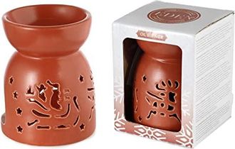 Puckator Brencia Essenza Duftwachs aus Keramik - Weihnachtsmann und Schlitten - Rot