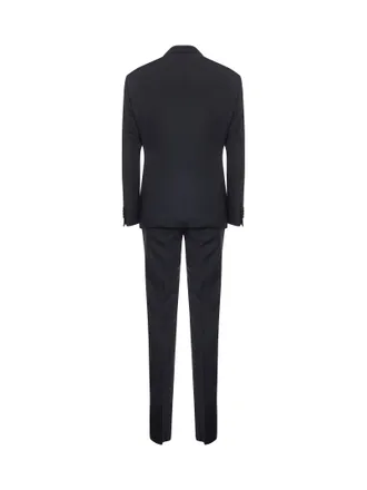 Giorgio Armani Mens Tuxedo Suit Navy Blue Virgin Wool Suits