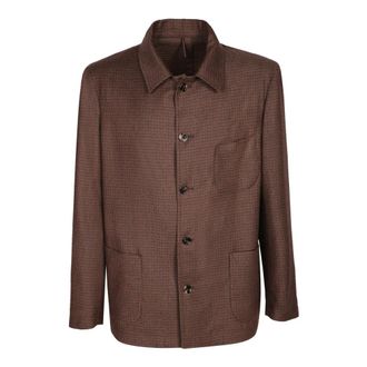 Dell'Oglio Overshirt mit Rei&szlig;verschluss - - Jackets - Herren - Braun - L