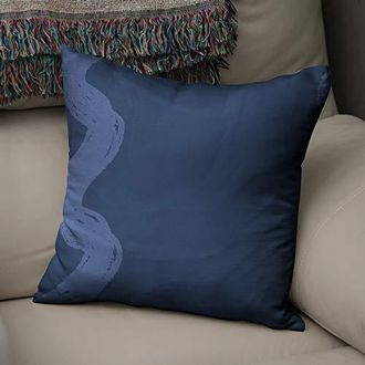 Bonamaison Le Jardin du Lin Kissen Zierkissenbezug Kissenbezug, Blau Dekoration, Für Zuhause Autos Büro Sofa Wohnzimmer Couch Schlafzimmer Dekor, 50x50 Cm - Entw