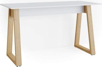 Vicco Schreibtisch Nautica, Arbeitstisch für das Büro, Weiß/Eiche, 138 x 60 cm