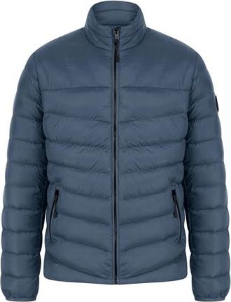 Tokyo Laundry Eastwood Veste matelass&eacute;e &agrave; col chemin&eacute;e et poche zipp&eacute;e pour homme, bleu ardoise, XL