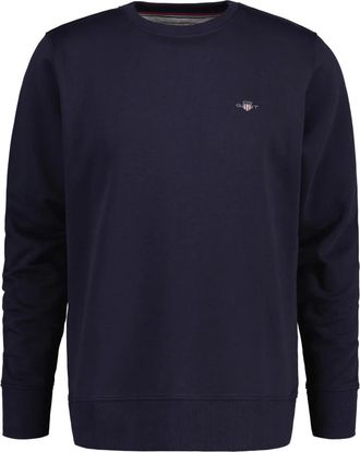 GANT Homme, Sweatshirts et sweats &agrave; capuche, Bleu, Taille: 2XL Shield Crew Neck SweaT-shirt