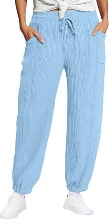 Generic Pantalons Running Femme Chic D&eacute;t&eacute; Long Pants &Eacute;lastique Relax Fit D&eacute;tente Sweatpant Respirant Confortable V&ecirc;tement Fluide Classique Taille Haute 2026 P