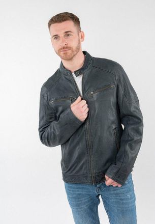 Mauritius Lederjacke MMBroum mit Bikerkragen