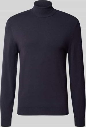 Mc Neal Slim Fit Rollkragenpullover aus Viskose-Mix mit Rippb&uuml;ndchen