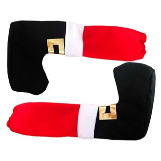 Angoily 2st&uuml;cke Weihnachten Stuhlbein&uuml;berz&uuml;ge Weihnachtsmann-Motiv rutschfeste Stuhlfu&szlig;-Kappen aus Strapazierf&auml;higem Material