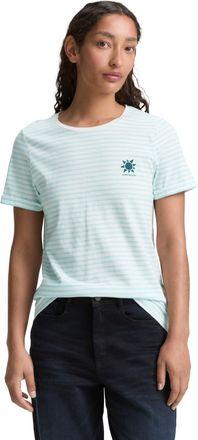 Tom Tailor Damen 1046440 T-Shirt, 38151 - Blue White Irregular Stripe, XL EU