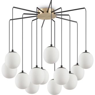 Ideal Lux Ideal Lux - rhapsody - Plafonnier Cluster Int&eacute;rieur 12 Lumi&egrave;res Noir, G9