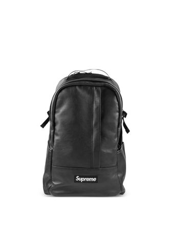 SUPREME Rucksack aus Leder - Schwarz