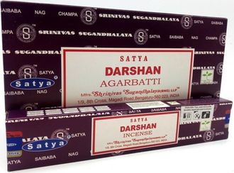 Anemone Anemone - SATYA Premium Weihrauch - Nat&uuml;rliche und holzige St&auml;bchen - 15g Dosenschachteln (Darshan, 6 Schachteln)