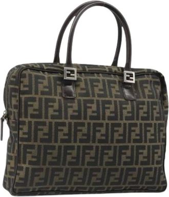 Fendi Pre-owned Sac &agrave; main en toile Zucca - Femme - Pre-owned - Brun - Taille: ONE Size