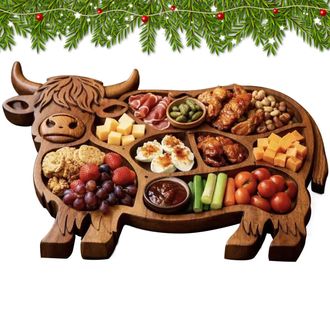 Generico K&auml;sebretter aus Holz, dekorativer Teller in Form | Serviertablett - f&uuml;r Zuhause, K&uuml;che, Esstisch, Bankett, Familientreffen, Partys, Vorspeisen, Fleisc