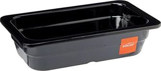 Lacor 66465J schwarz GN-Behalter Melamine GN 1/4X65MM, Melamin, Black, 27 x 16 x 7 cm