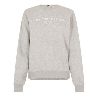 Tommy Hilfiger Sweatshirt f&uuml;r Damen, Baumwollmischung, Regul&auml;r (Hellgrau meliert)
