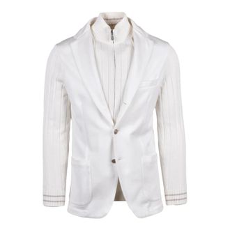 Eleventy Homme, Vestes, Blanc, Taille: M Blazer