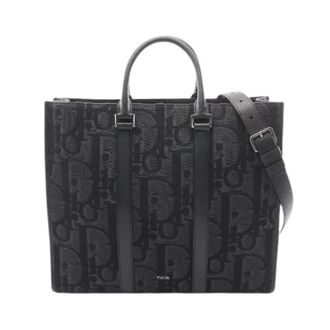 Dior Pre-owned Maxi Oblique East West 2Way Tote Bag - - Pre-owned - Herren - Schwarzk - ONE SIZE