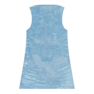 Diesel Femme, Robes, Bleu, Taille: 38 FR Robe courte en denim satin&eacute;