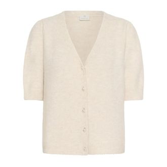 Kaffe Marina Strickjacke - - Knitwear - Damen - Beige - M