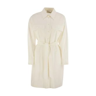 Max Mara Femme, Robes, Blanc, Taille: 32 FR Robe Chemisier Courte