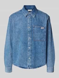 Calvin Klein Jeans Regular Fit Jeanshemd mit Label-Patch