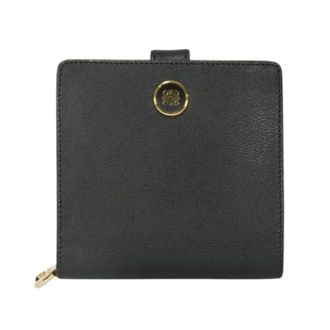 Loewe Portefeuille zipp&eacute; bifold doccasion en cuir de veau - Femme - Pre-owned - Noir - Taille: ONE Size