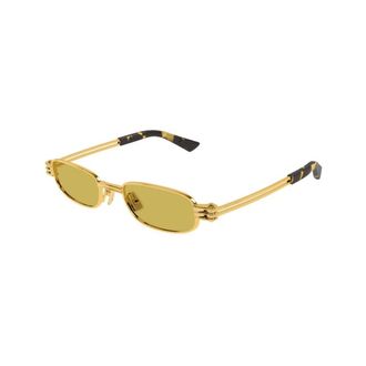 Bottega Veneta Rechteckige Sonnenbrille - - Accessories - unisex - Gelb - 50 MM