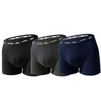 Umbro Lot de 3 boxers en coton élastique pour homme 701 - Blanc - XL