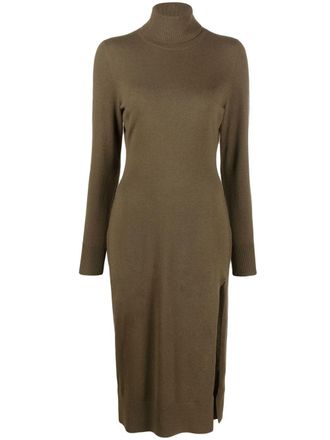 Michael Michael Kors robe mi-longue &agrave; col roul&eacute; - Vert