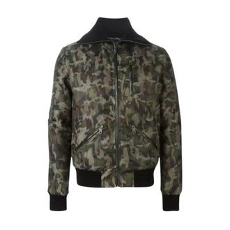 Dolce & Gabbana Homme, Vestes, Vert, Taille: S The Army Cotton Jacket