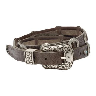 Golden Goose Femme, Accessoires, Brun, Taille: 100 CM Lace S Fleur Grav&eacute;e