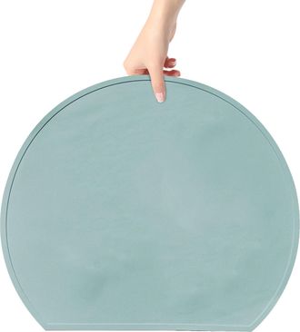 DOITOOL Tischset Aus Silikon rutschfest F&uuml;r Haushalt Platzunterlage Mintblau F&uuml;r Besteck T&ouml;pfe Tassen Schutz Vor Hitze Kratzern Flecken