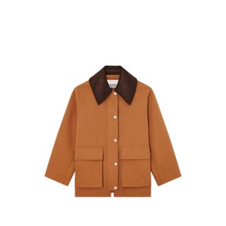 Ganni Patch-pocket Corduroy-collar Jacket