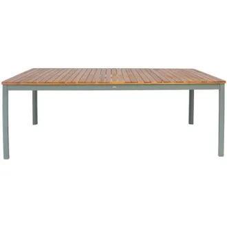 Sweeek Table de jardin SENORA acacia kaki avec coins arrondis. 10 places. 200 x 100 x 75 cm